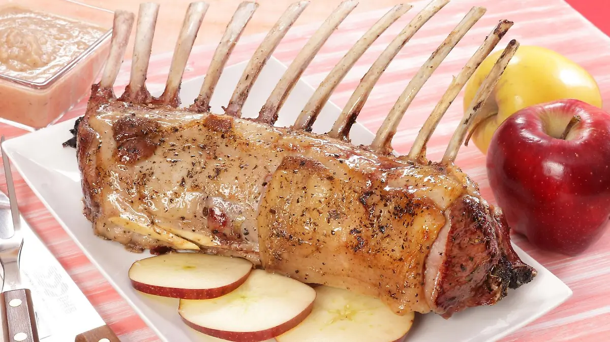 Costillar de cordero en salsa de manzana y arándanos - Aderezo