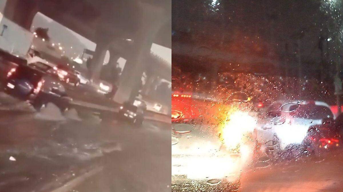 Inundaciones colapsan la México-Querétaro a la altura de Perinorte - El ...